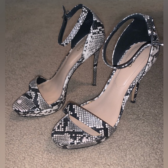 Aldo | Shoes | Aldo Varalith Snake Print High Heels | Poshmark